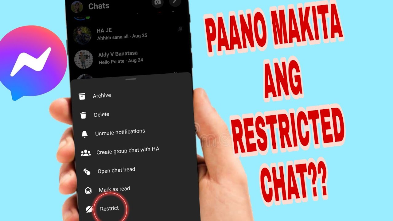 Saan makikita ang restricted chat sa messenger - YouTube