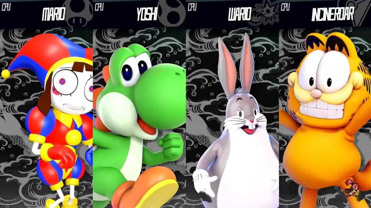 Yoshi vs Pomni vs Garfield vs Big Chungus - Requested Smash Battle ...