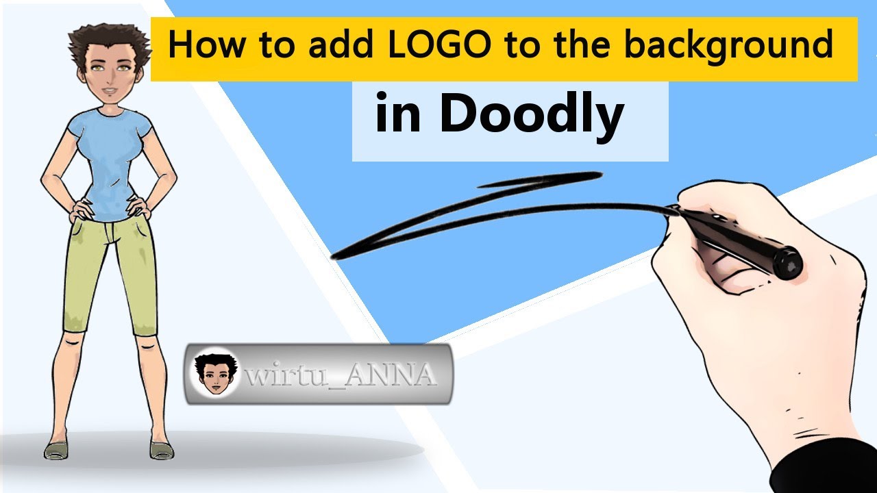 How to add LOGO to the background in Doodly - YouTube