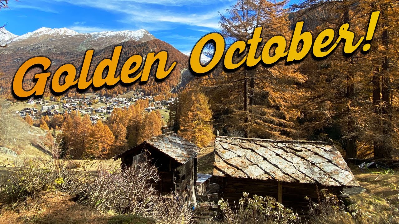 Hike in Zermatt Switzerland during autumn [4k] ambient sound & relaxing ...