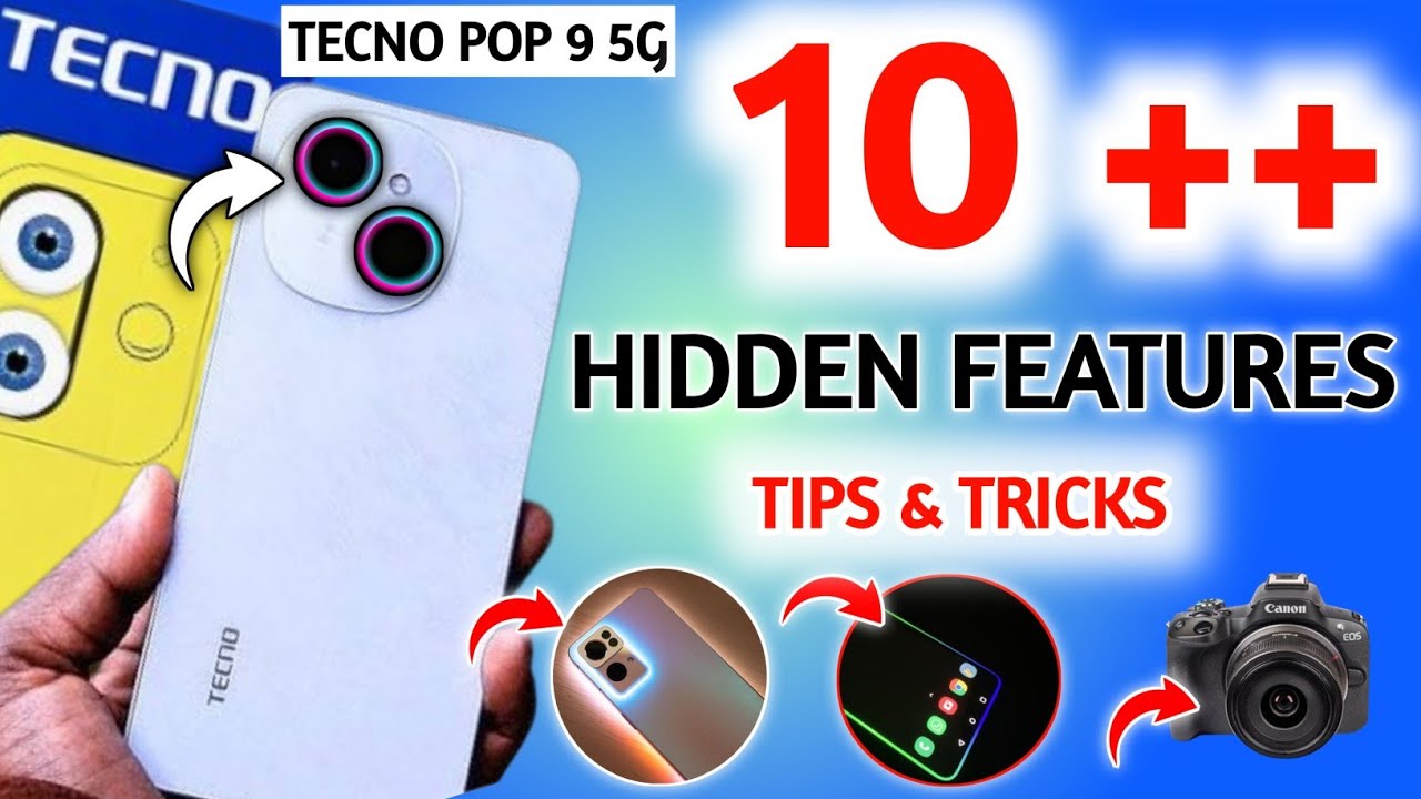 Tecno Pop 9 5G 5g Top 10+ Special Features || Tips & Tricks|| Hidden ...
