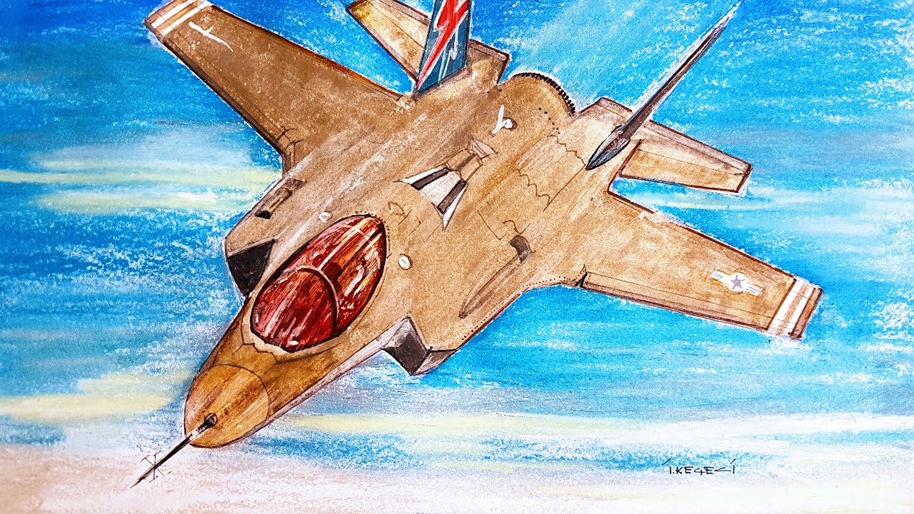SPEED DRAWING, WORLD'S BEST FIGHTER JET!! F-35 - YouTube