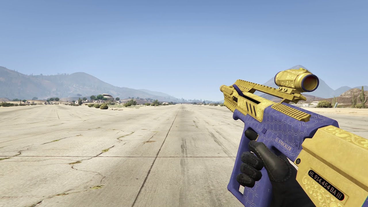 GTA V Online Enhanced PC - Weapon Showcase - El Strickler Rifle (Third ...