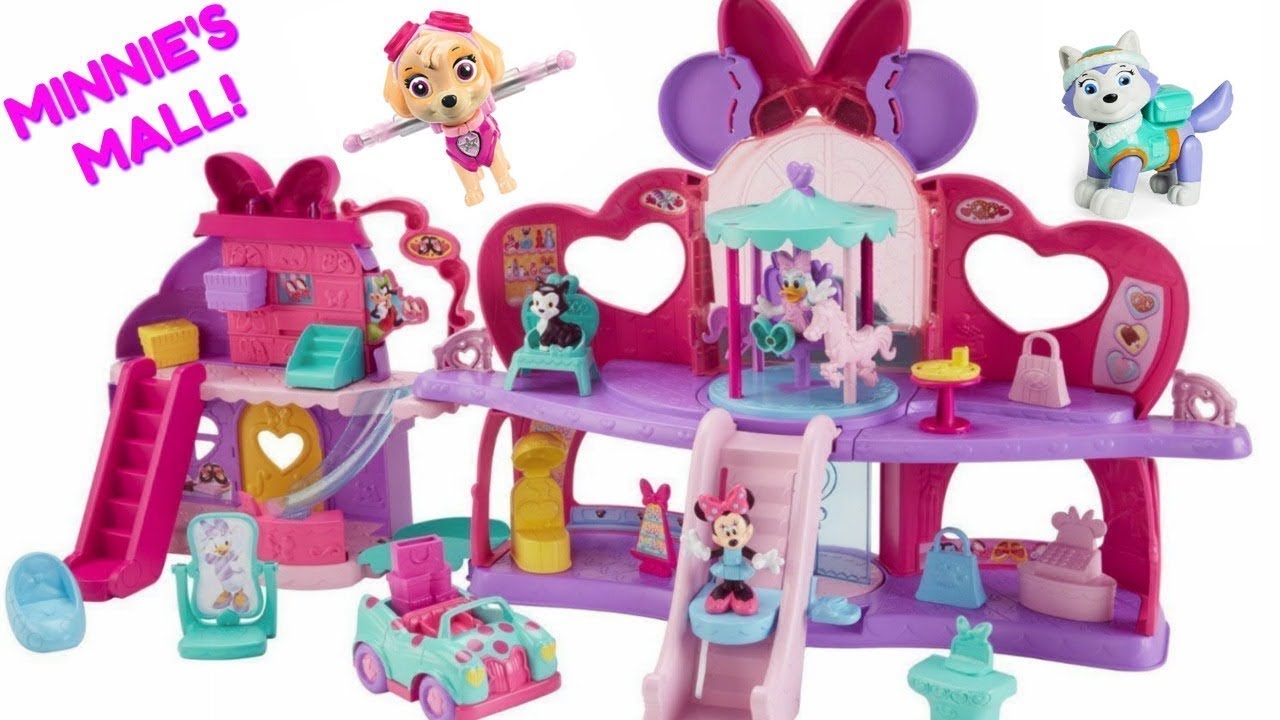 Learn Colors with Minnie Mouse Fabulous Shopping Mall Paw Patrol ...