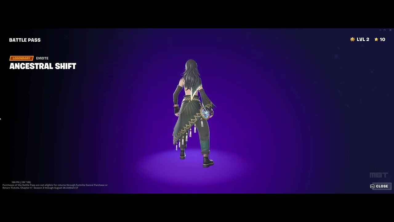LEGENDARY EMOTE ANCESTRAL SHIFT STYLE ICONIC ERA - Showcase - Chapter 4 ...