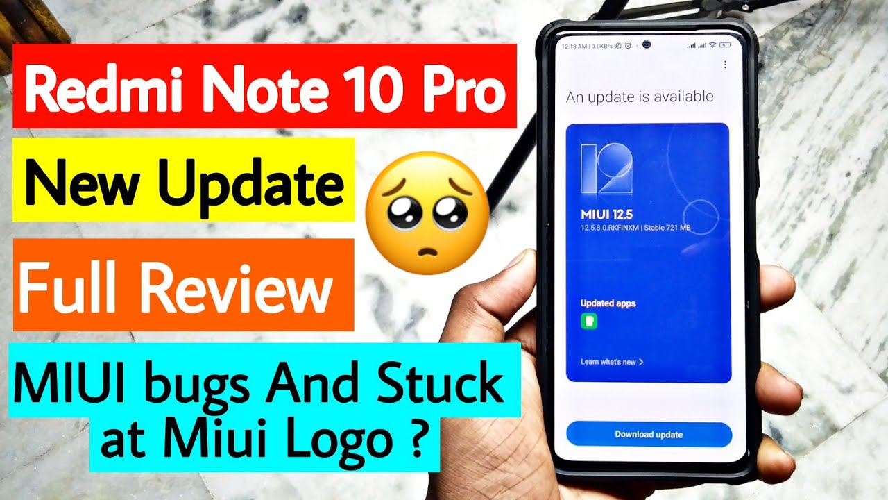 Redmi Note 10 Pro New Update Miui 12.5.8.0 || Bugs and Lag ? 🔥 - YouTube