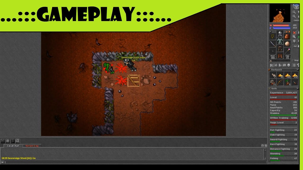 Tibia - Minotaur Hell Rookgaard (Double Experience) - YouTube