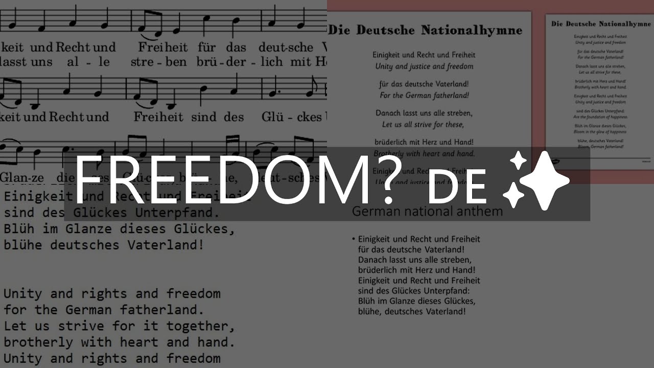 the national anthem of germany - YouTube