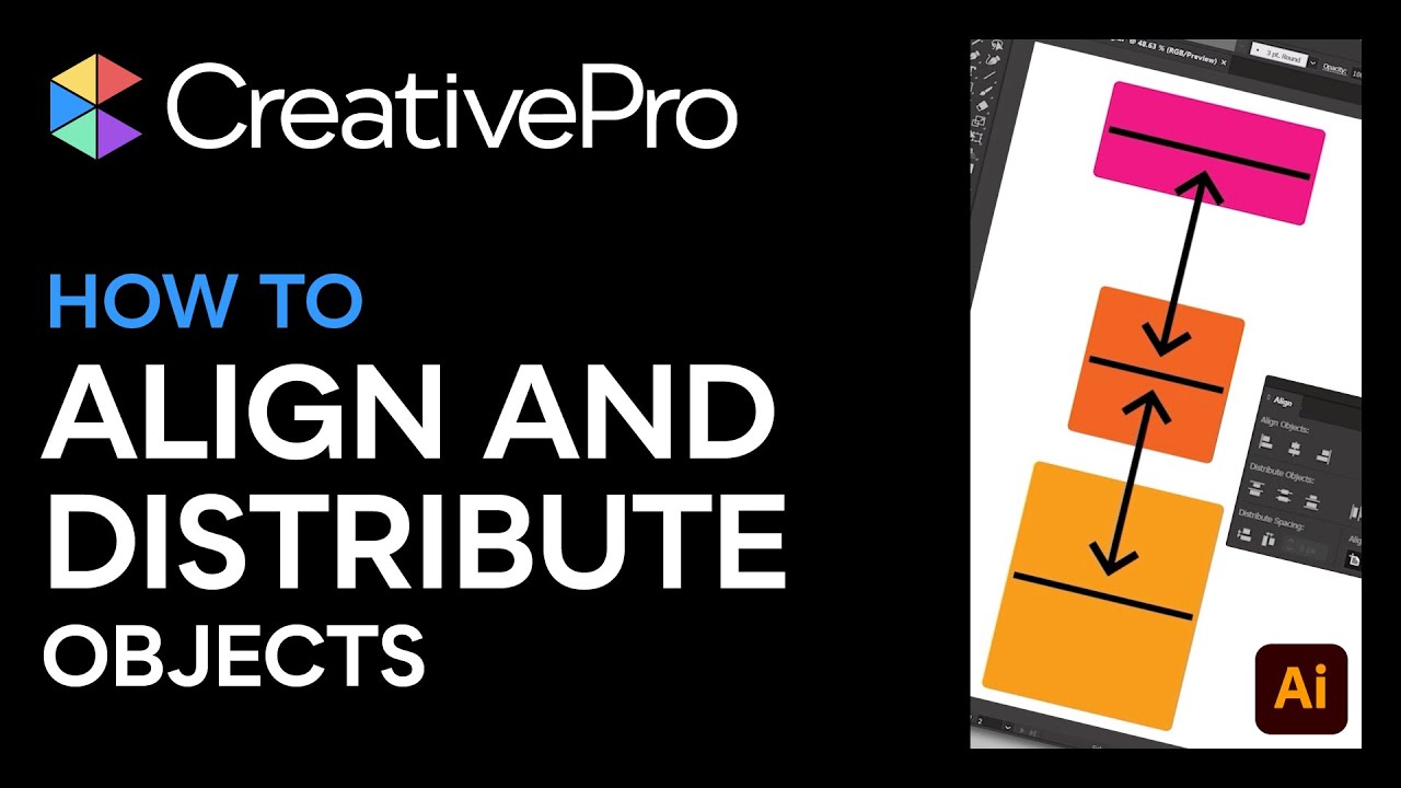 Illustrator: How to Align and Distribute Objects (Video Tutorial) - YouTube