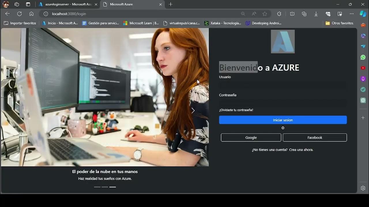 Login con Azure Database for MySQL, NodeJS y Boostrap prt 2 - YouTube