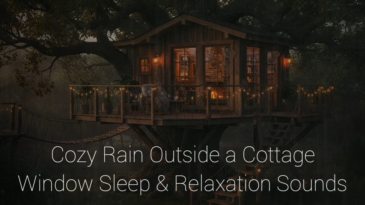 Cozy Rain Outside a Cottage Window Sleep & Relaxation Sounds - YouTube