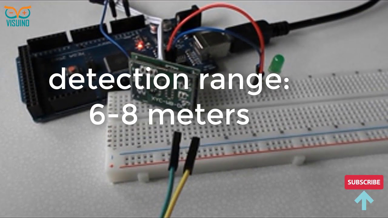 Arduino XYC-WB-DC 5.8GHz Microwave Radar Motion Sensor Module using Visuino - YouTube