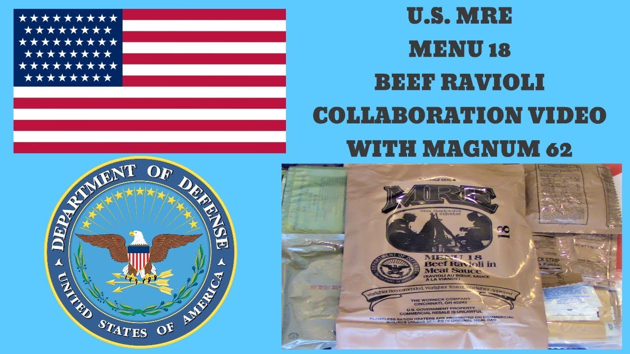 US MRE MENU 18 BEEF RAVIOLI - YouTube