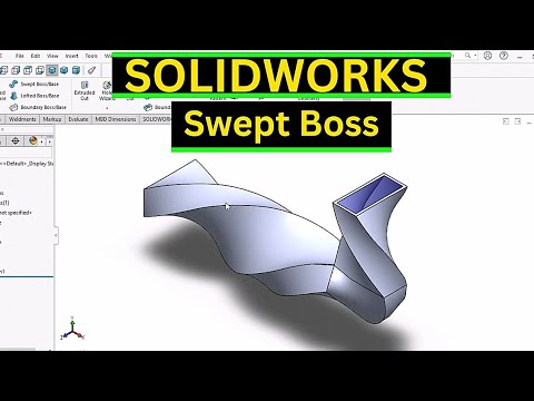 Swept Boss/Bass in SolidWorks | CAD with Mohsin - YouTube