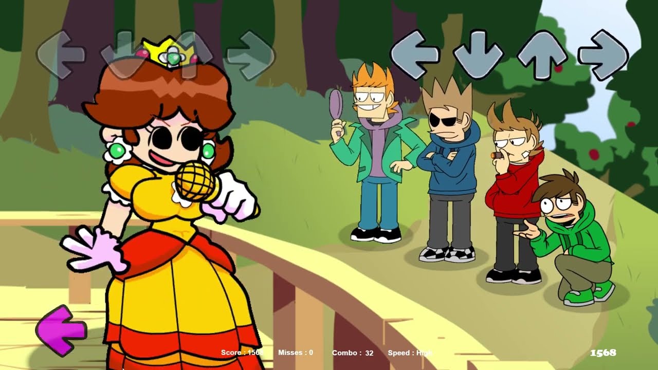 Friday Night Funkin' - Princess Daisy Vs. Tord, Tom, Edd, Matt ...