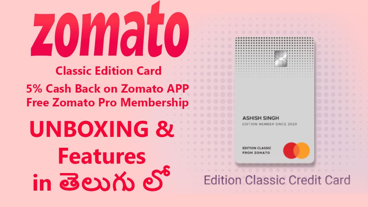 Zomato Classic Card Unboxing | Zomato card credit limit | Zomato RBL ...