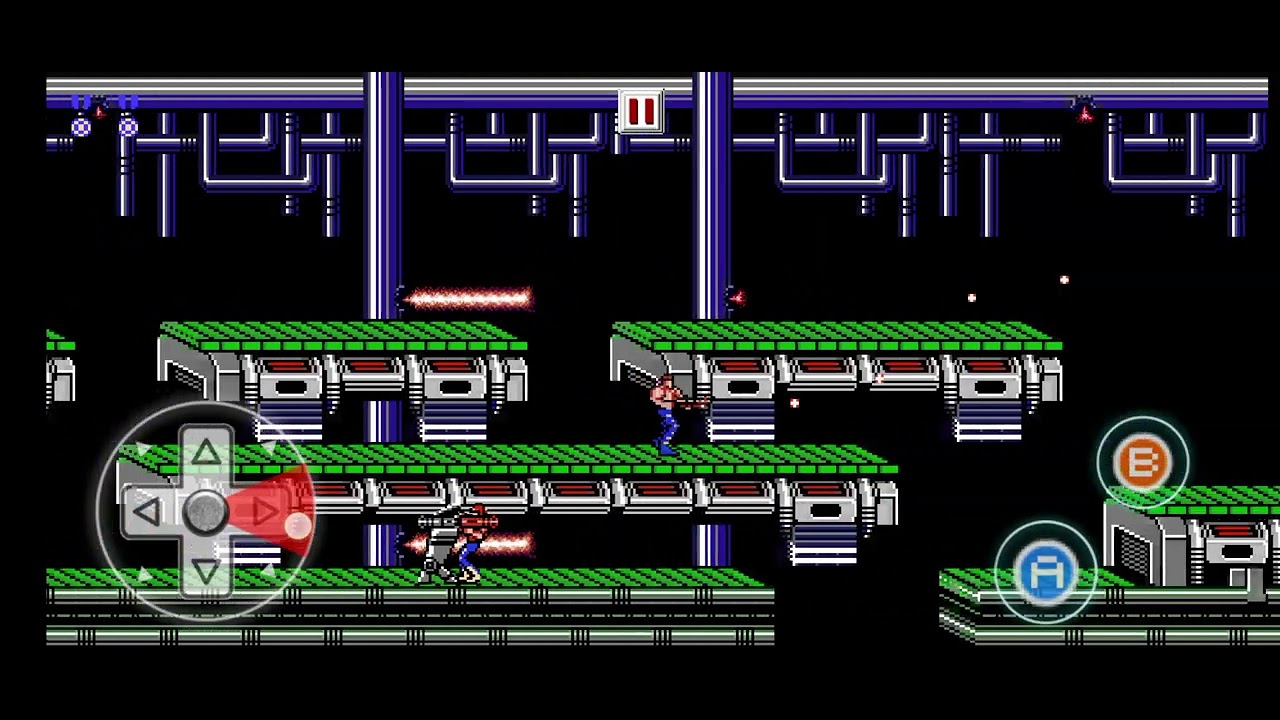 completed all levels of contra in mobile - YouTube