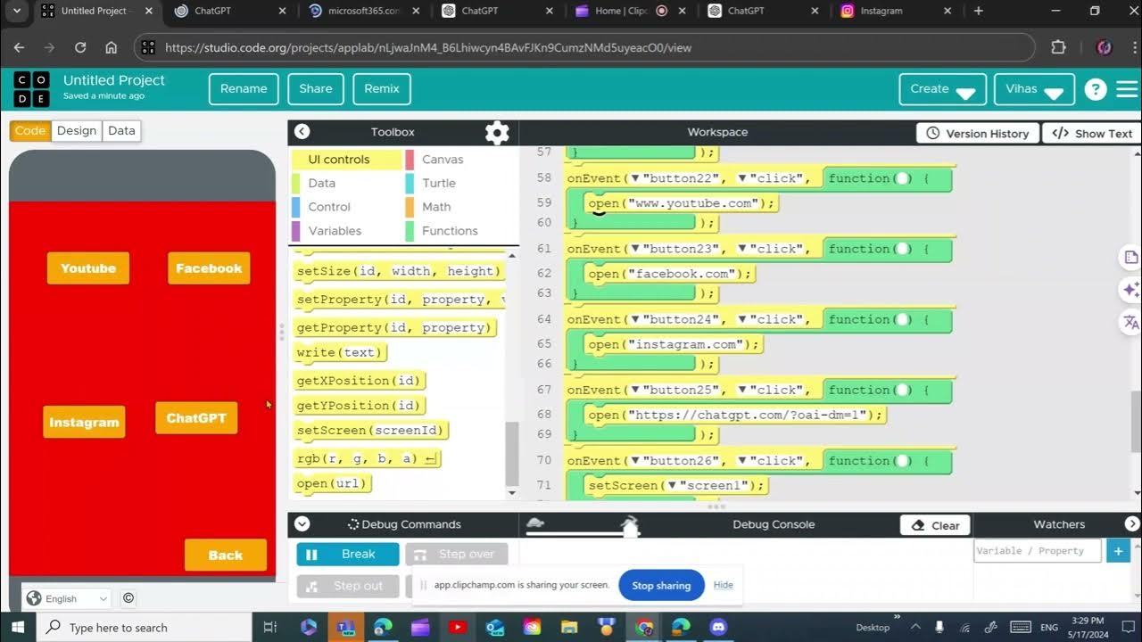 This is my 78 line coding on code.org/applab - YouTube
