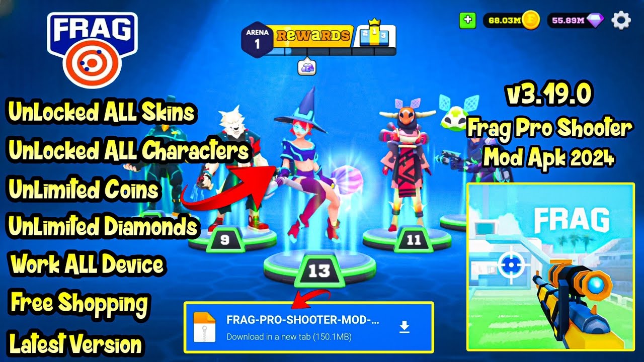 Frag Pro Shooter Mod Apk 3.19.0 Latest Version 2024 - Mod Menu ...