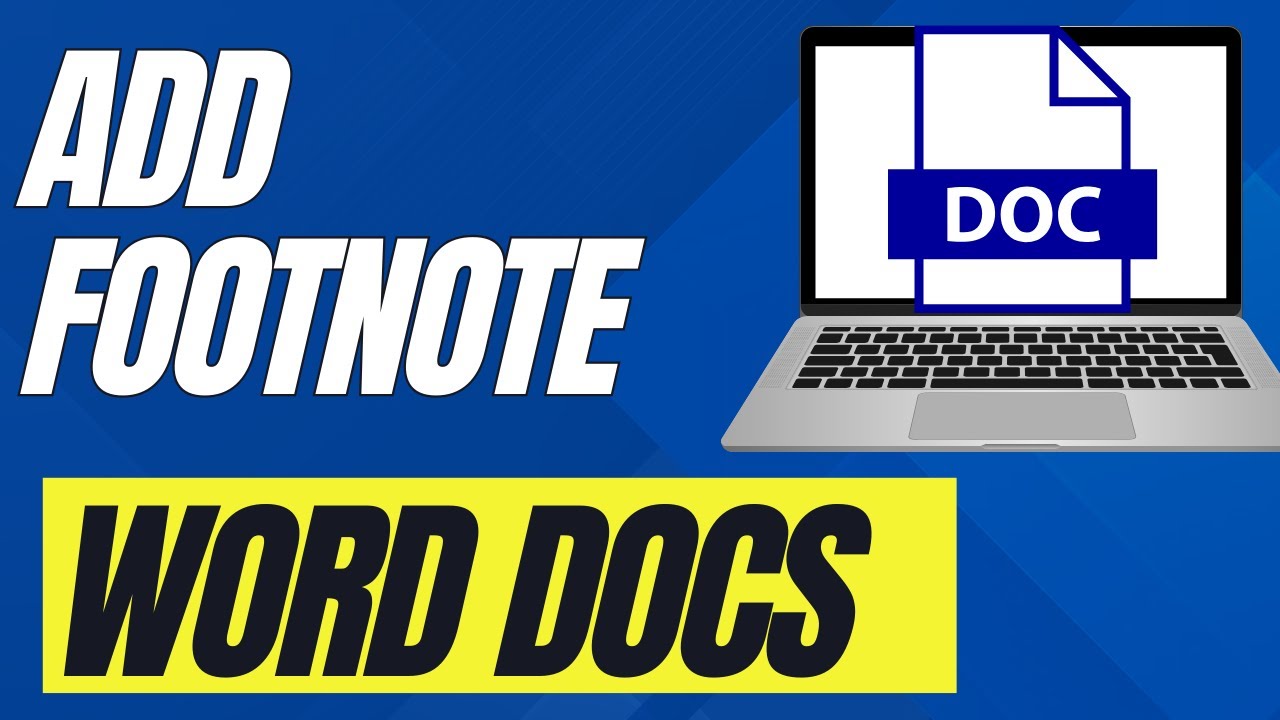 How To Insert Footnote In Word Document (Full Guide) - YouTube