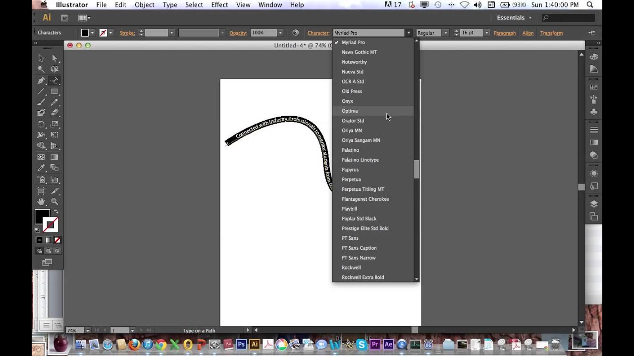 Type on Path Tutorial - Illustrator CS6 - YouTube