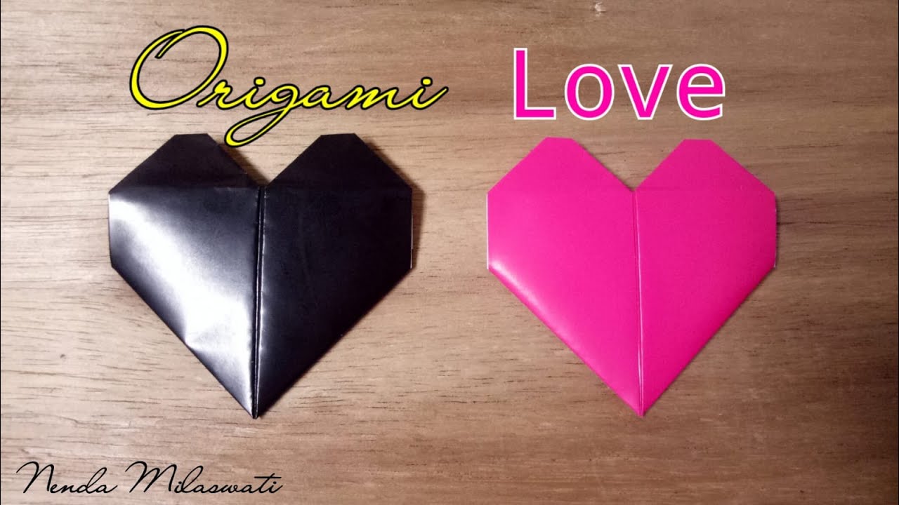 Cara membuat Origami Love || How to make Origami Love - YouTube