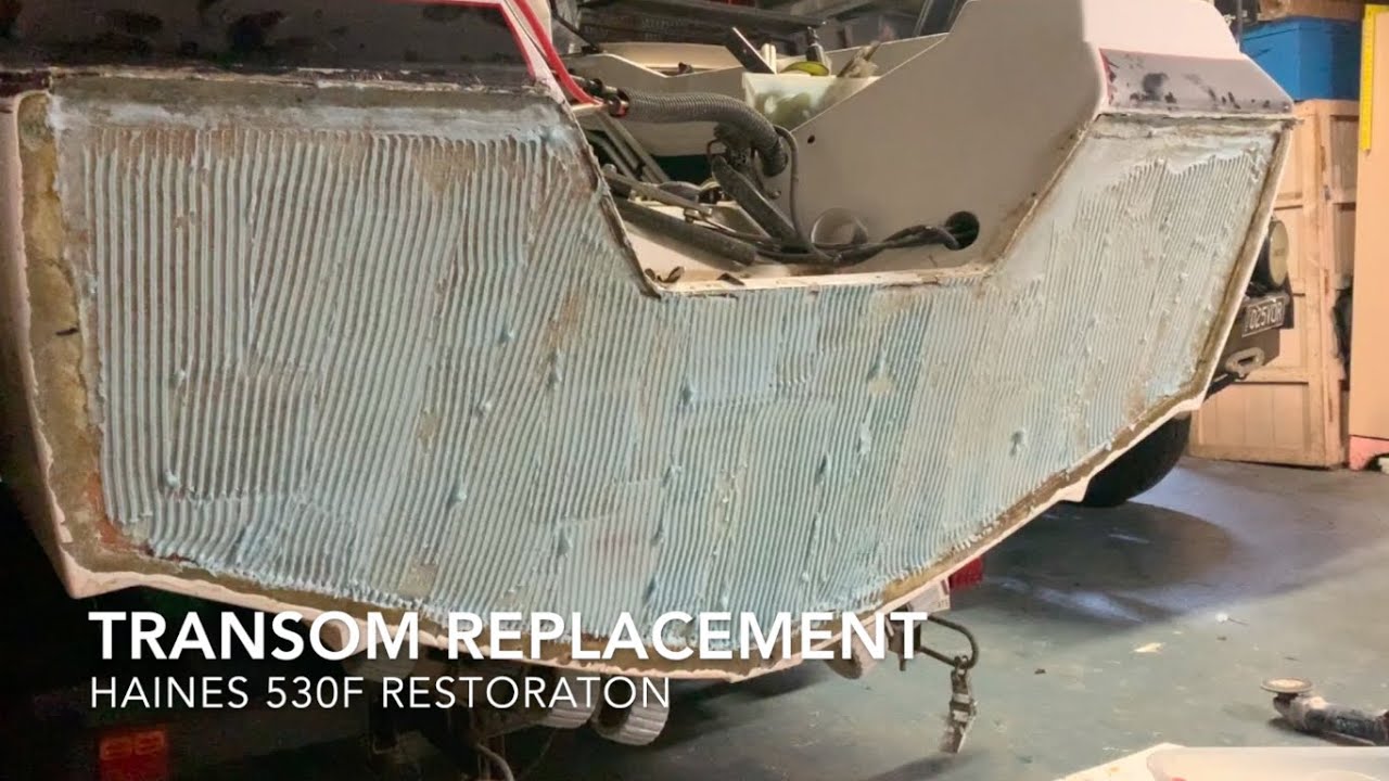 [EP11] Fibreglass Boat Transom Replacement From The Outside - YouTube