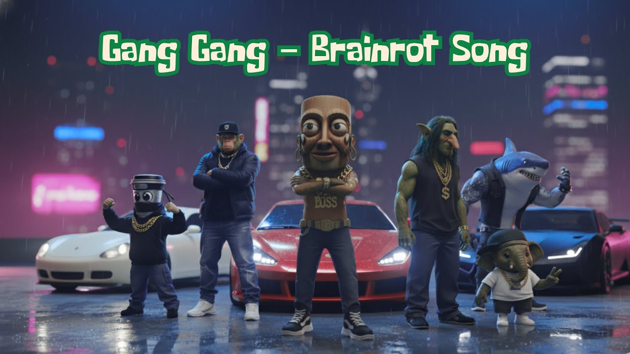 Brainrot song | Gang Gang in the Neon City MV - YouTube