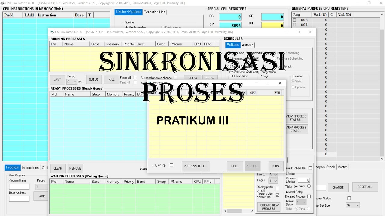 Sinkronisasi Proses menggunakan CPU-OS Simulator || Pratikum 3 - YouTube