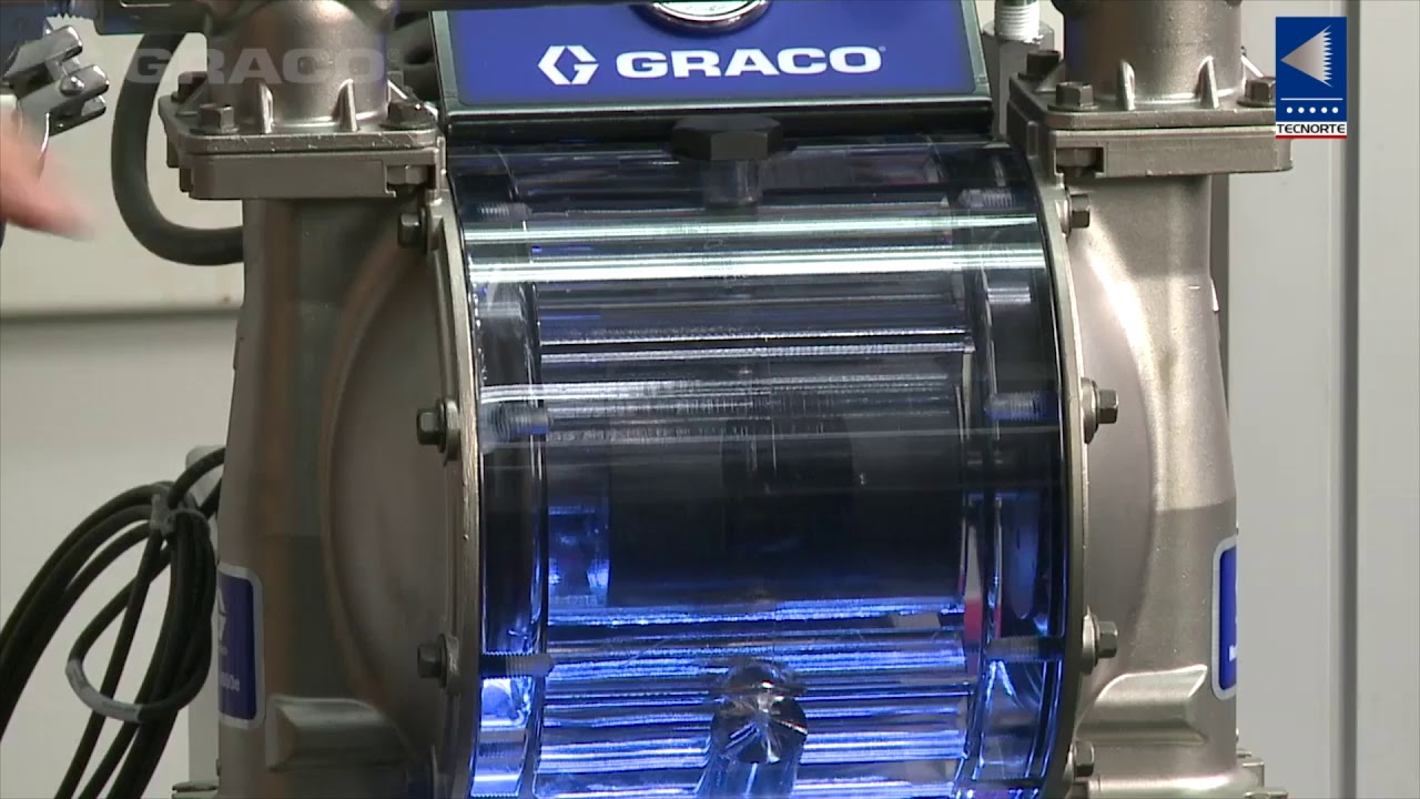 Bomba eléctrica de diafragma Graco Husky 1050e - YouTube