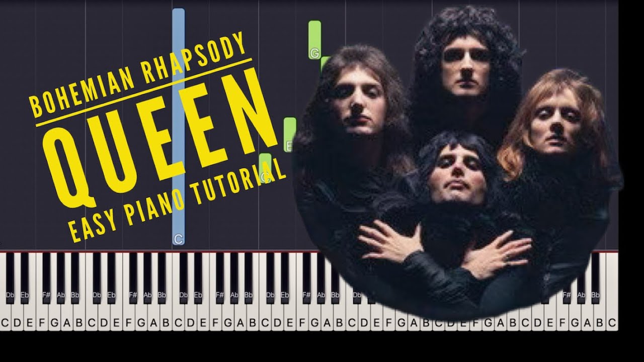 Queen Bohemian Rhapsody Piano Tutorial Easy - YouTube