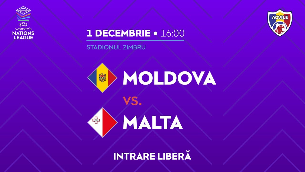 LIVE. Moldova - Malta. Liga Națiunilor la fotbal feminin 2024 - YouTube