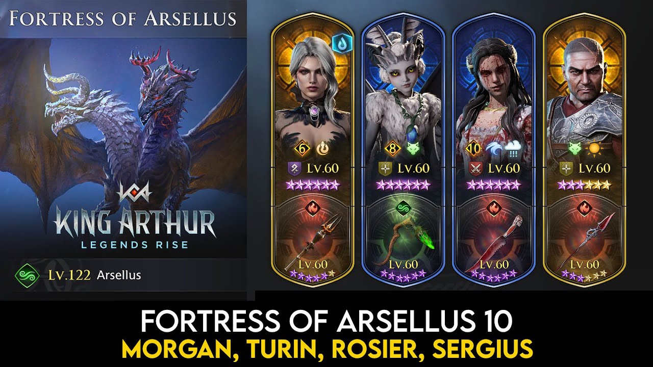Arsellus 10 vs Morgan, Turin, Rosier, Sergius | King Arthur Legends ...
