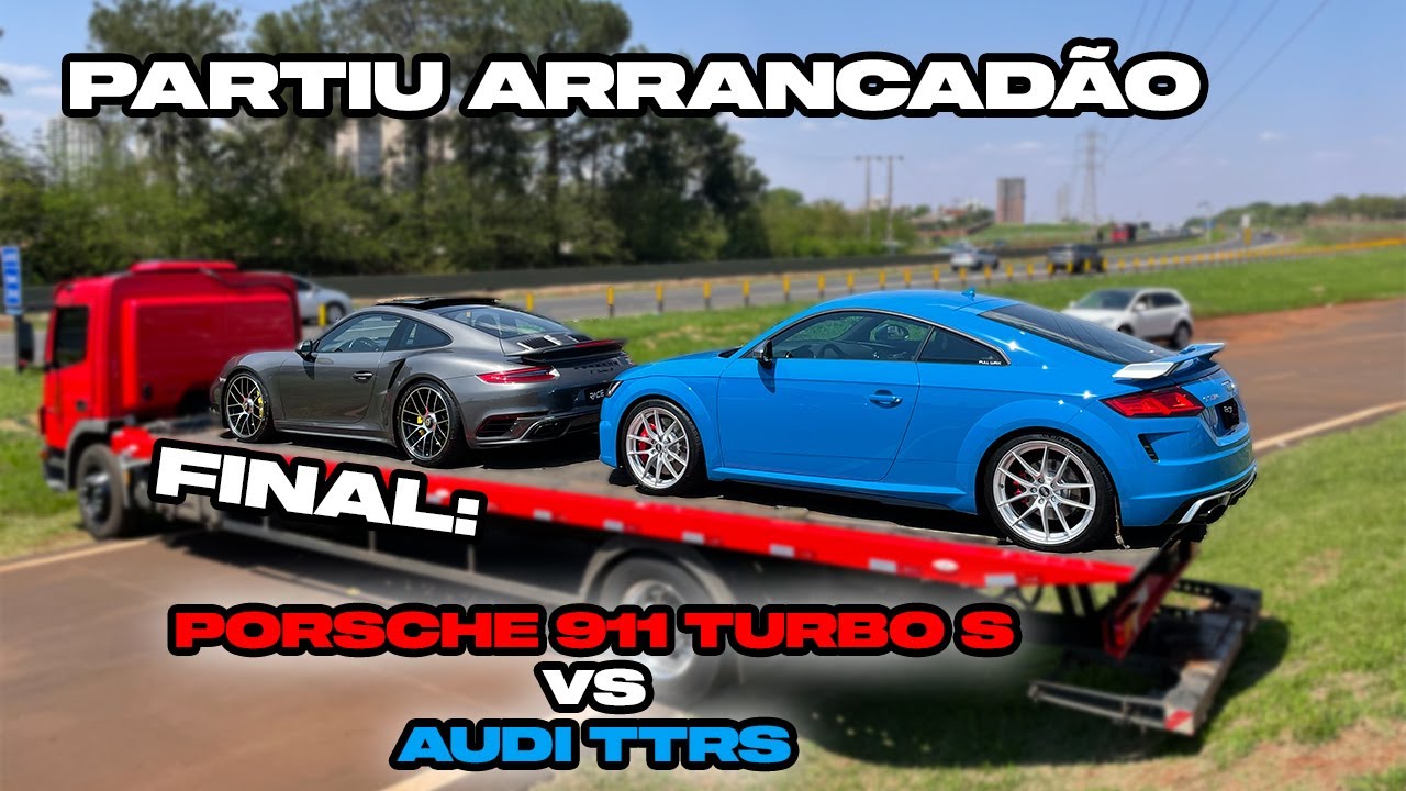 PORSCHE 911 TURBO S vs AUDI TTRS (SONIC) NA ARRANCADA DE BATATAIS ...