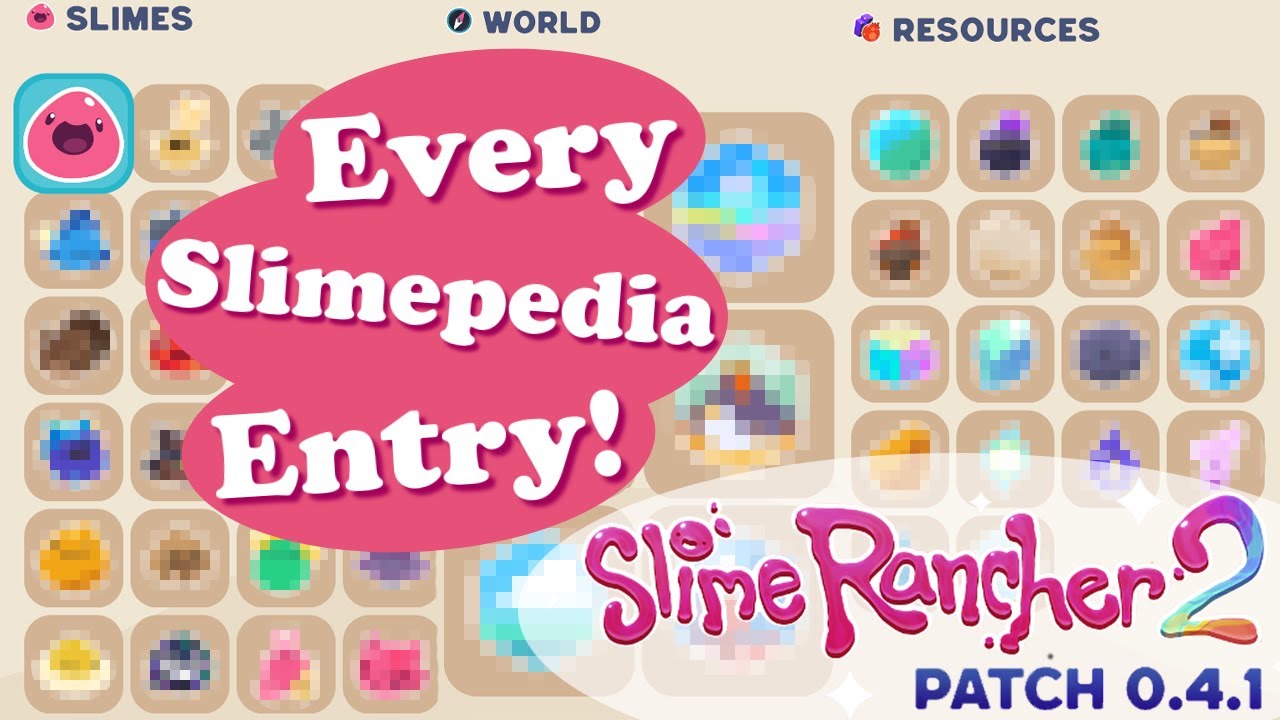 The Entire Slimepedia in Slime Rancher 2 (so far) - YouTube