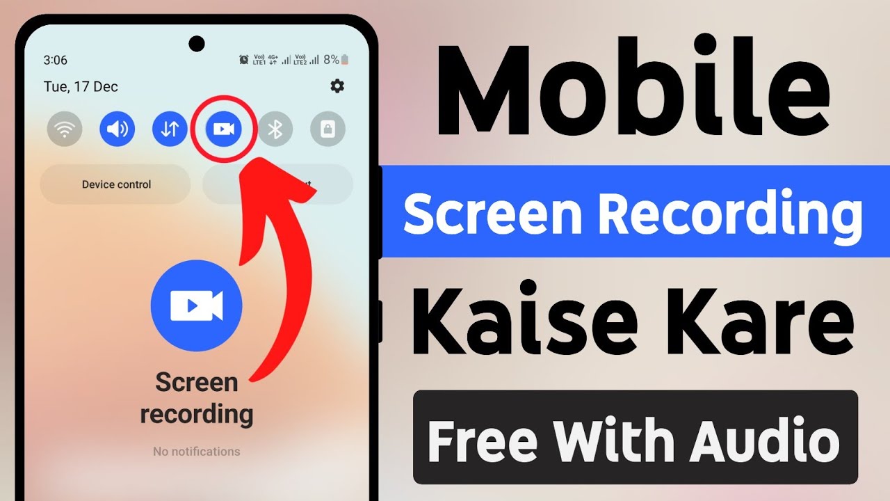Mobile Me Screen Recording Kaise Kare | How to Record Mobile Screen ...