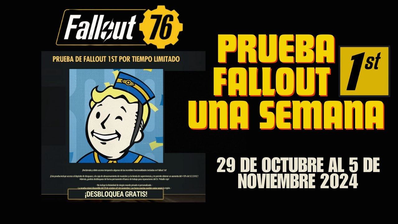 SEMANA DE FALLOUT FIRST GRATIS | FALLOUT 76 | 1 sT - YouTube