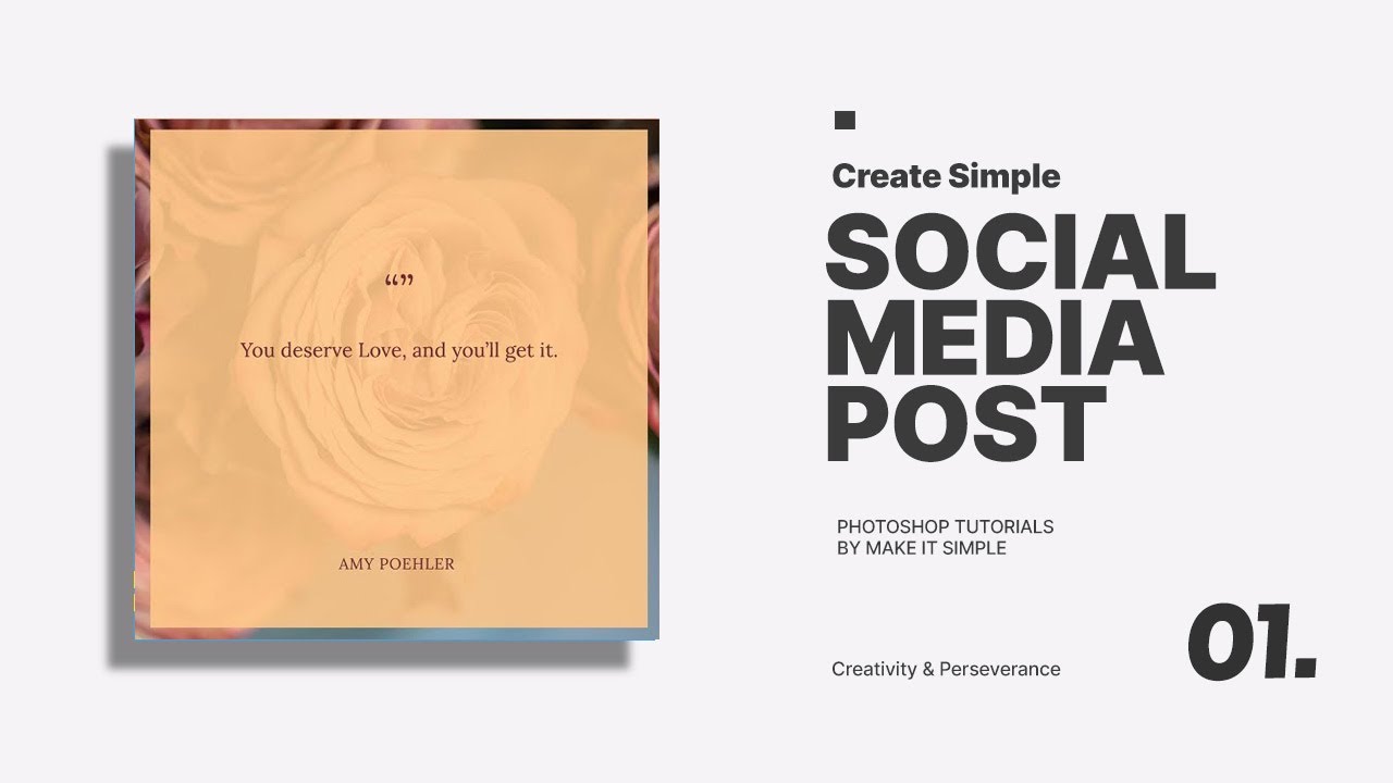 Adobe Photoshop: Simple Social Media Post Design #1 - YouTube
