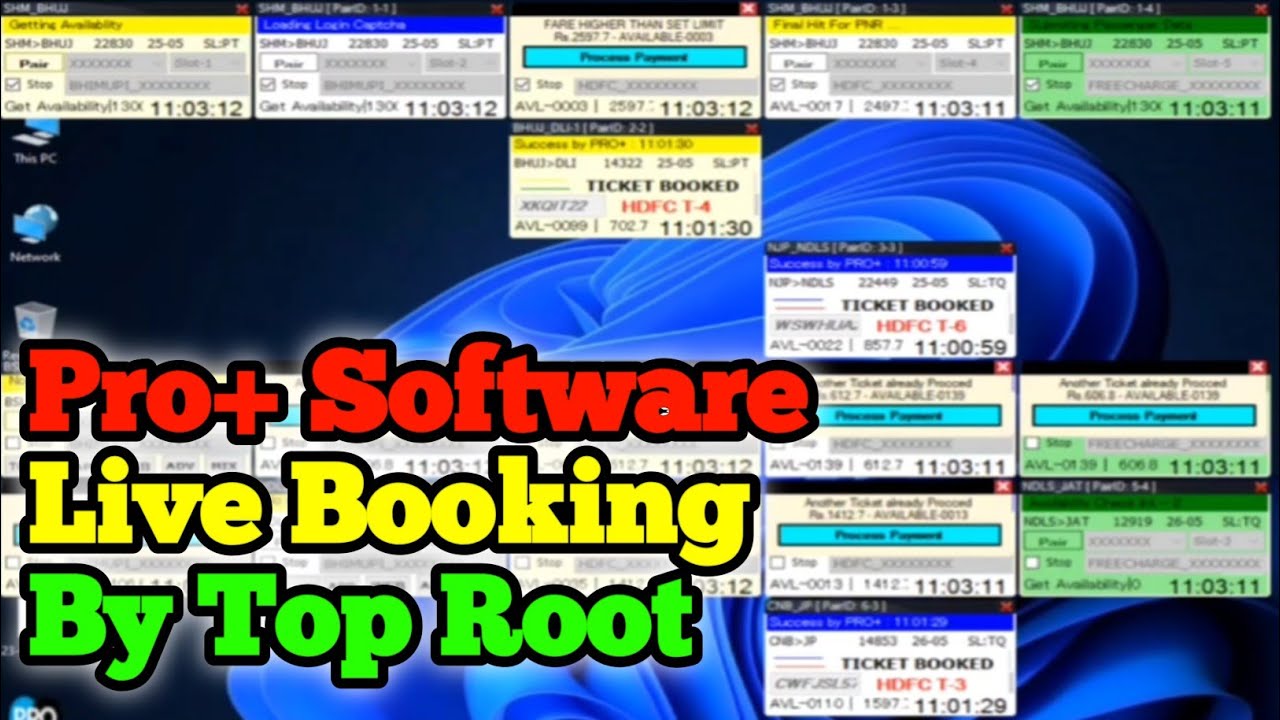 #𝗣𝗿𝗼+ #𝗦𝗼𝗳𝘁𝘄𝗲𝗿𝗲 𝗟𝗶𝘃𝗲 𝗕𝗼𝗼𝗸𝗶𝗻𝗴 𝗕𝘆 𝗧𝗼𝗽 𝗥𝗼𝗼𝘁 #tatkal_ticket #software #nexus #proplus #ticket - YouTube