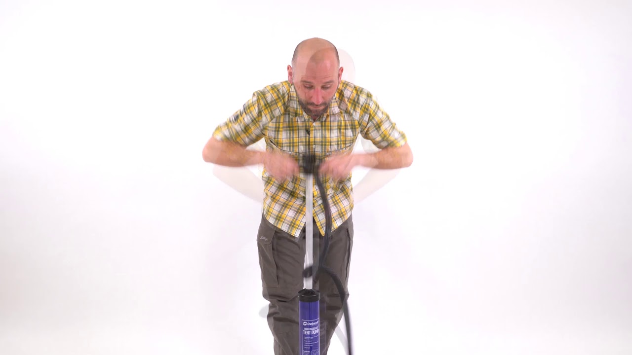 How to use a Tent Pump for Air / Inflatable camping tents - YouTube