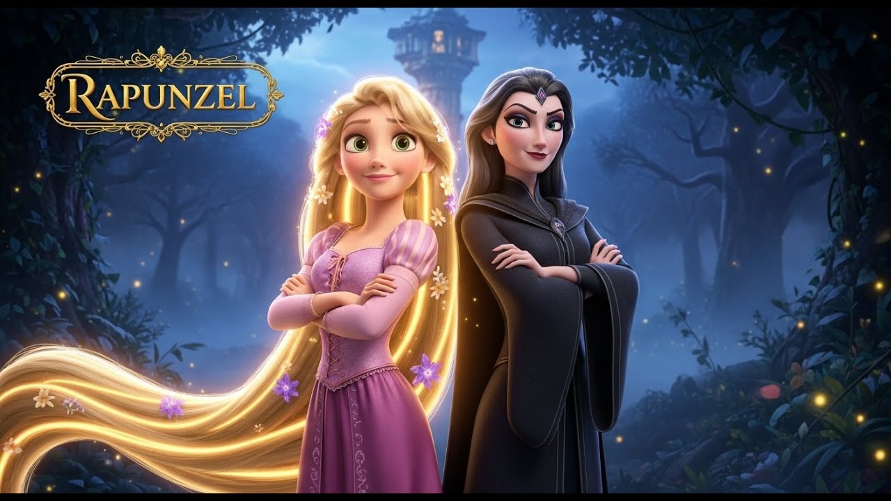 Grimm’s Fairy Tales 🌙 Rapunzel, The Long-Haired Girl English Original ...