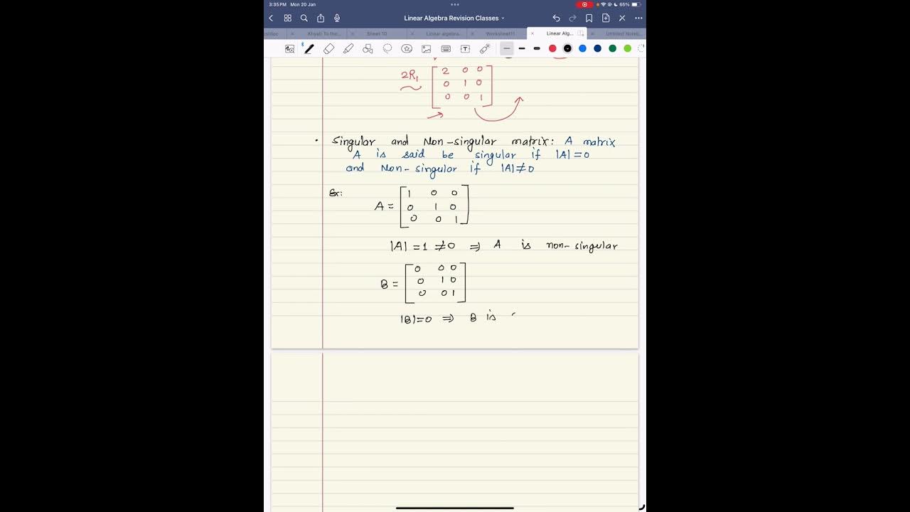 Introduction Lecture 4 of Matrix theory ( rank of a Matrix) of the Linear Algebra course - YouTube