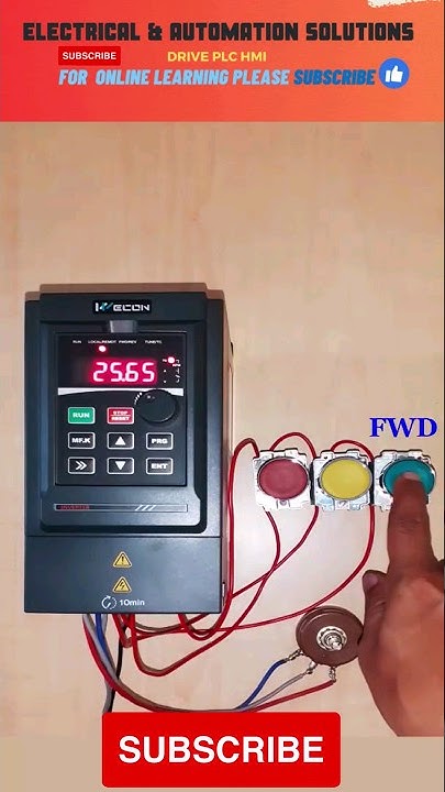 VFD-Variable frequency drive 3 Wire Connection VFD Reverse forward connection by push button # ...