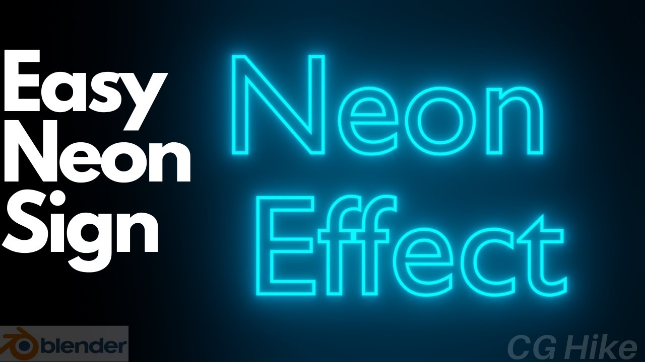 How to make Easy Neon Sign Animation in Blender - Blender 3.0.1 - YouTube