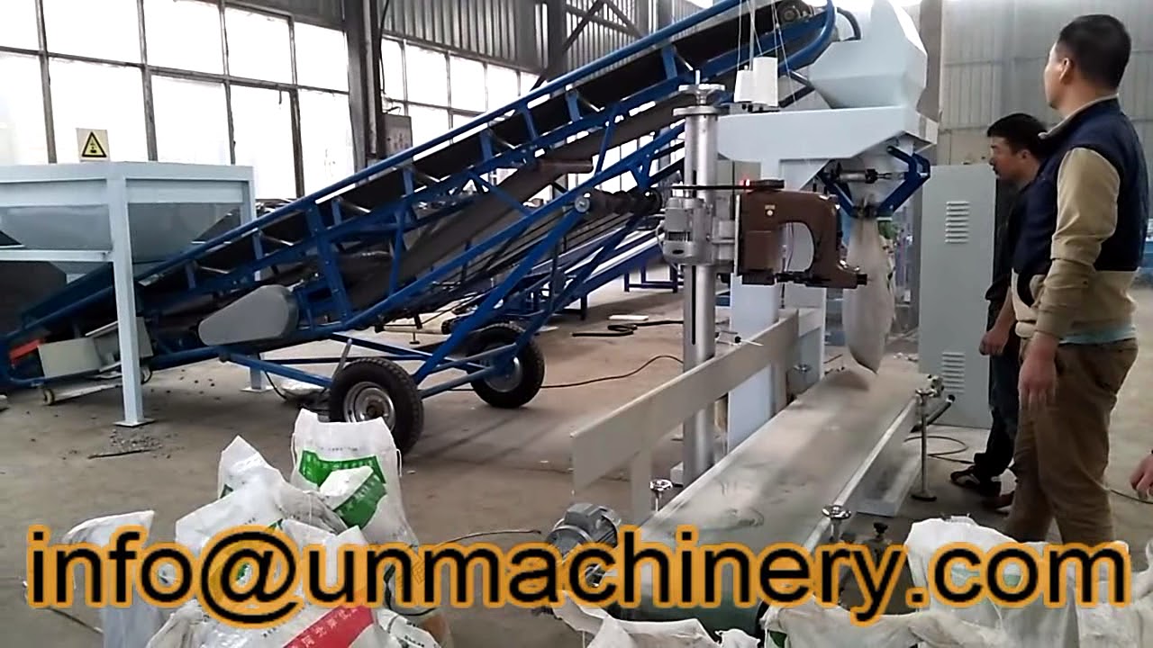 Fertilizer automatic packaging machine - YouTube