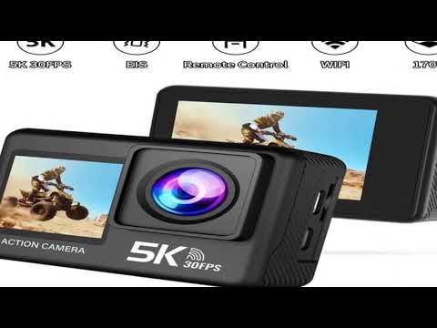 5K Action Camera 4K60FPS 2.0 Inch Touch Screen Wi-Fi 170 Wide Angle 3 ...