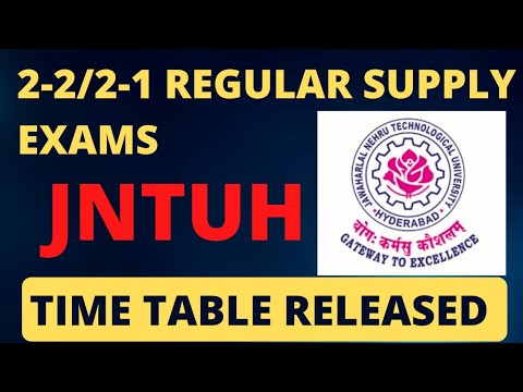 JNTUH Updates 2024 || JNTUH 2-2/2-1 Regular & Supply Time Table ...
