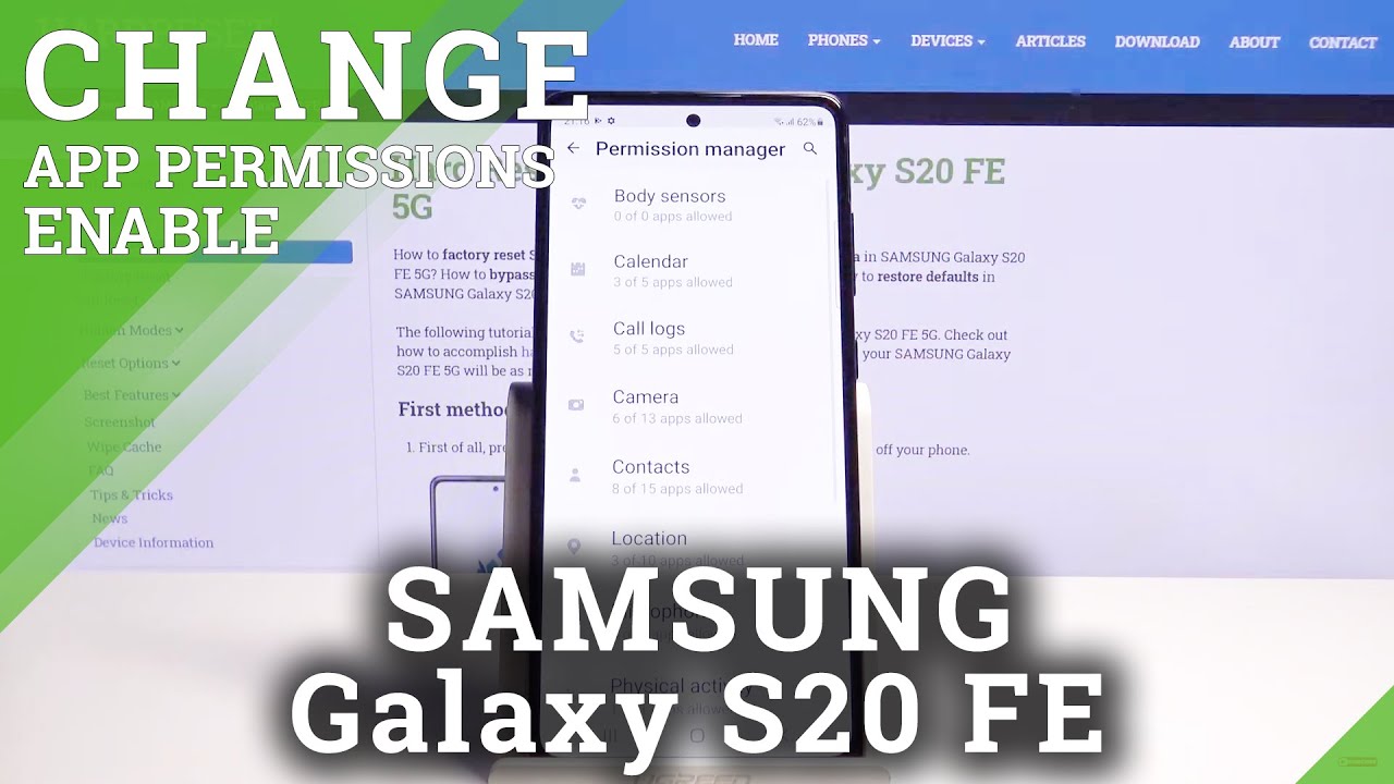 How to Enter App Permissions on SAMSUNG Galaxy S20 FE 5G – Apps ...