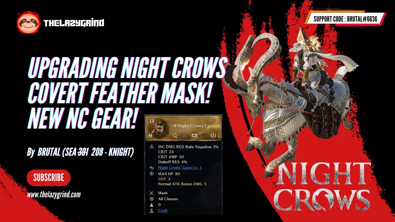 Upgrading Night Crows Covert Feather Mask! New NC Gear! - YouTube