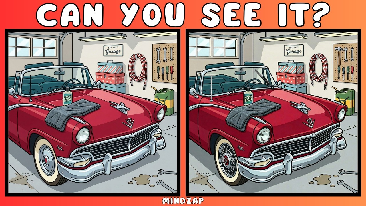 Relaxing Spot the Difference | Classic Garage Nostalgia (10 Puzzles ...